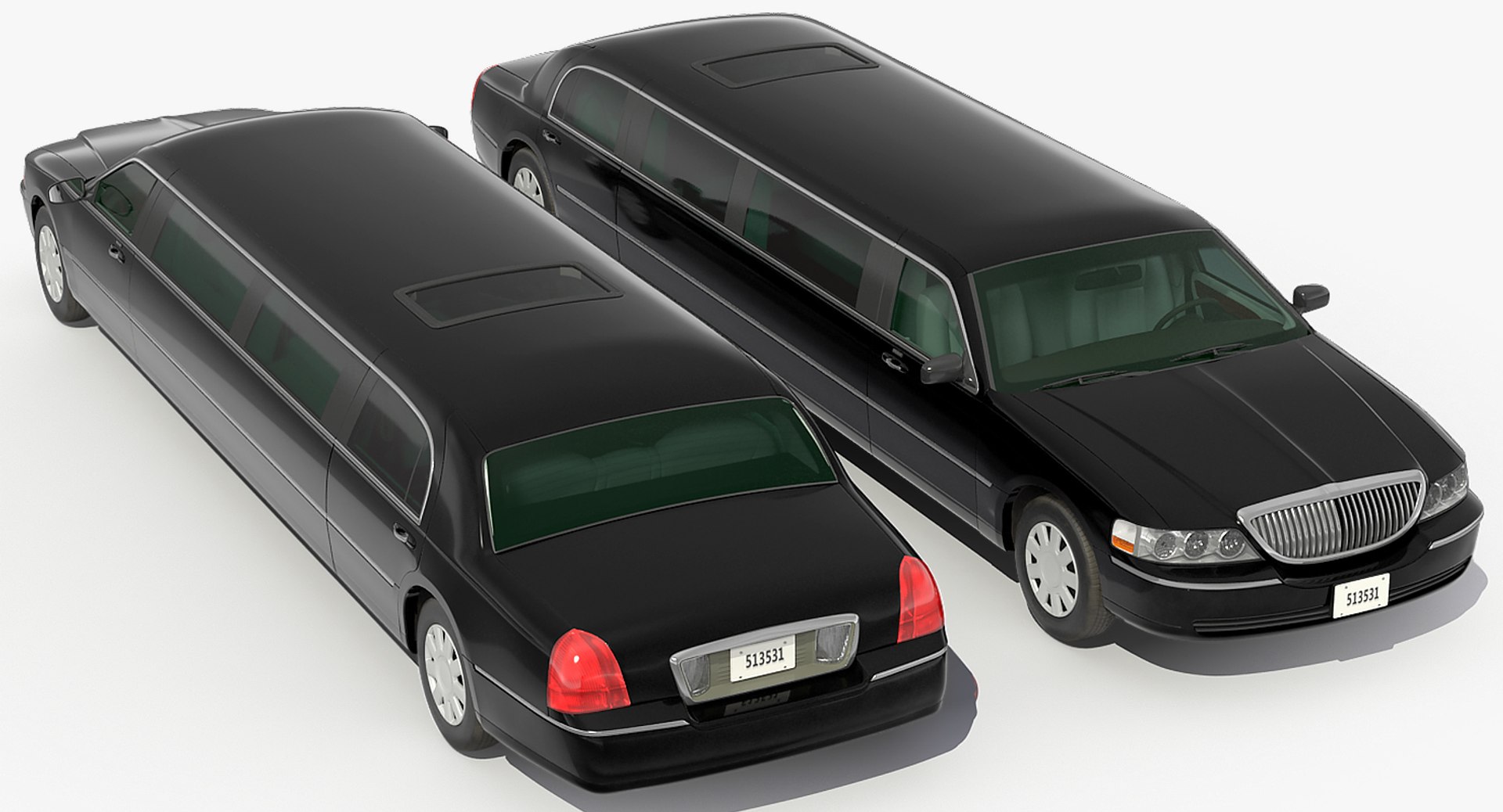 3D model limousine generic black car - TurboSquid 1422544