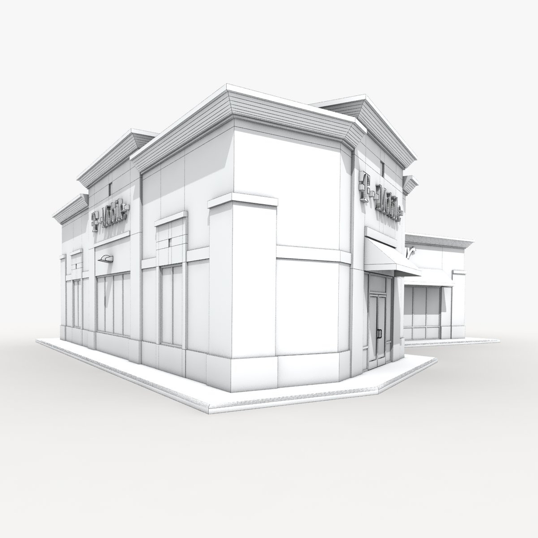 3d subway retail store 1 model