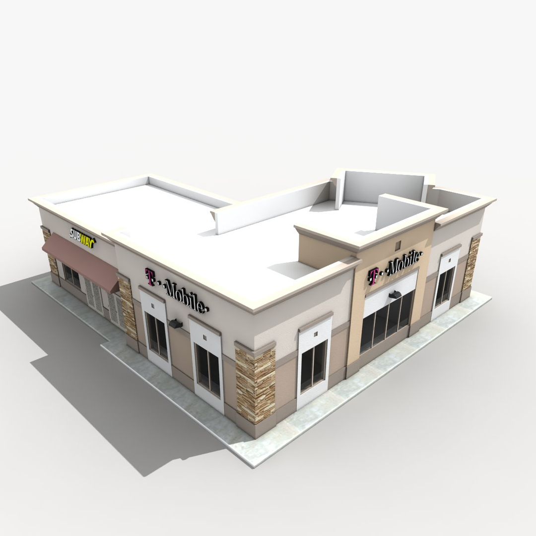 3d subway retail store 1 model