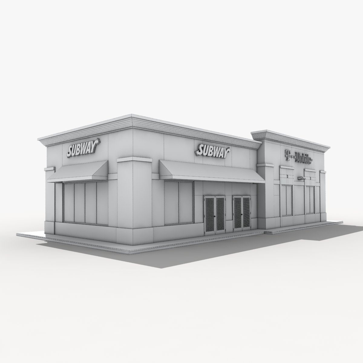 3d subway retail store 1 model