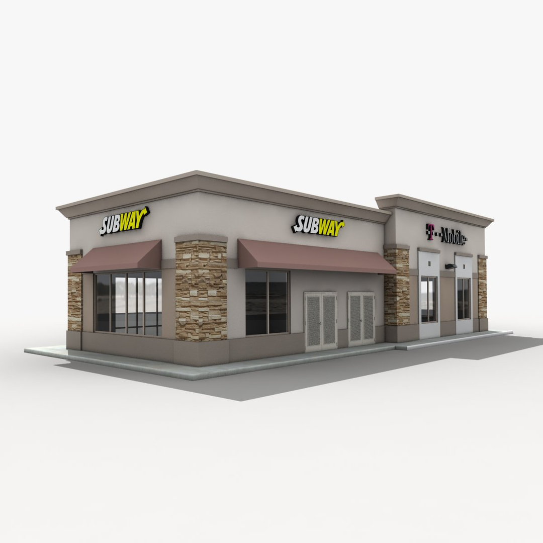 3d subway retail store 1 model