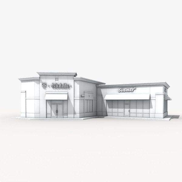 3d subway retail store 1 model