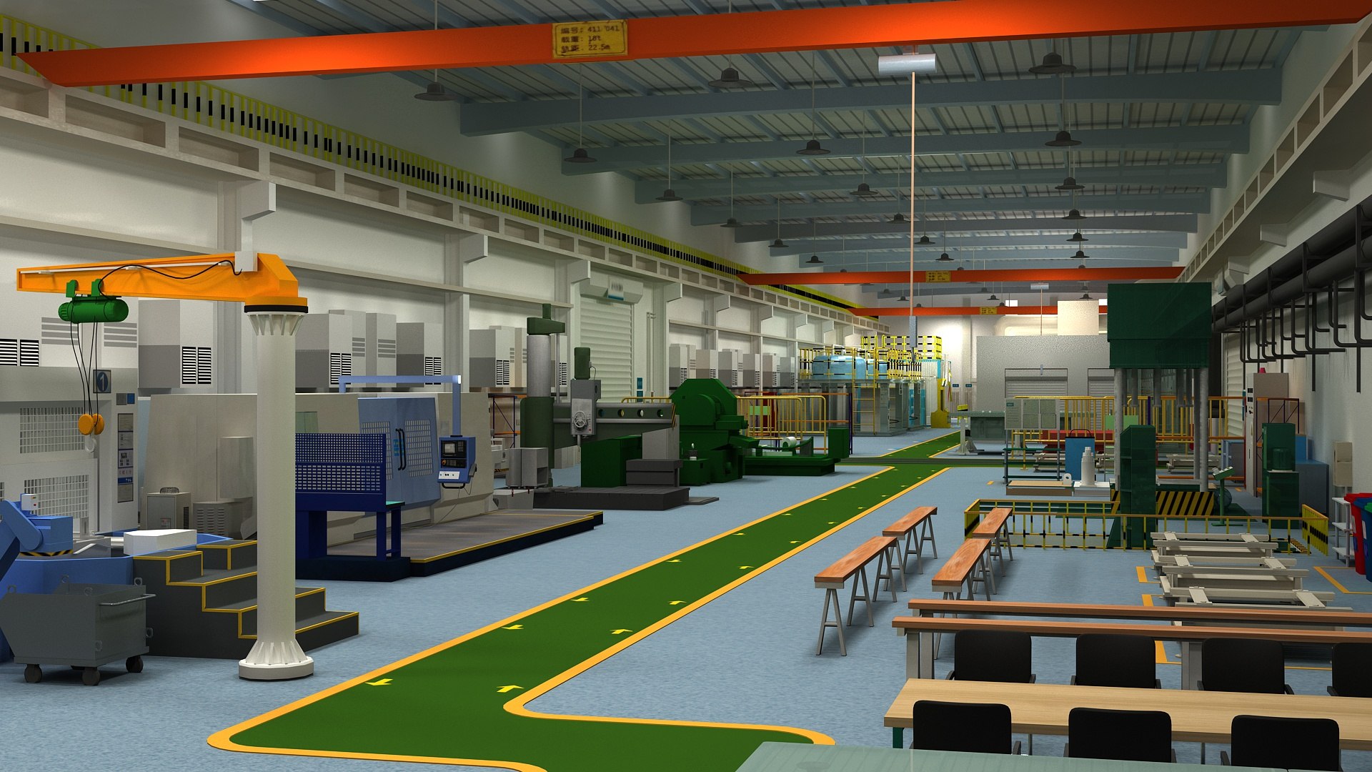 Factory Interior Scene And Equipment 02 3D - TurboSquid 1867553