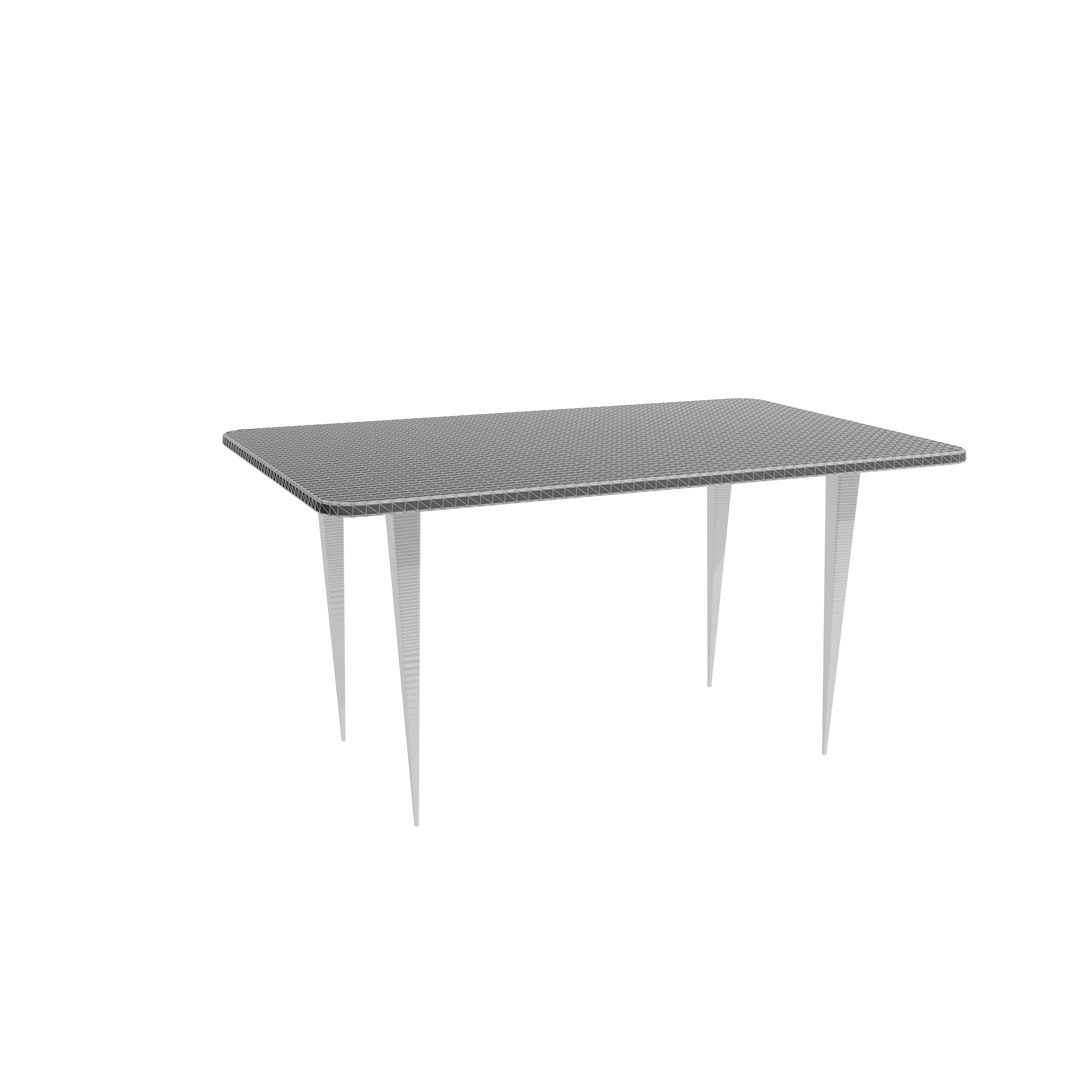 3D Mid-Century Wood Dining Table - TurboSquid 2207933