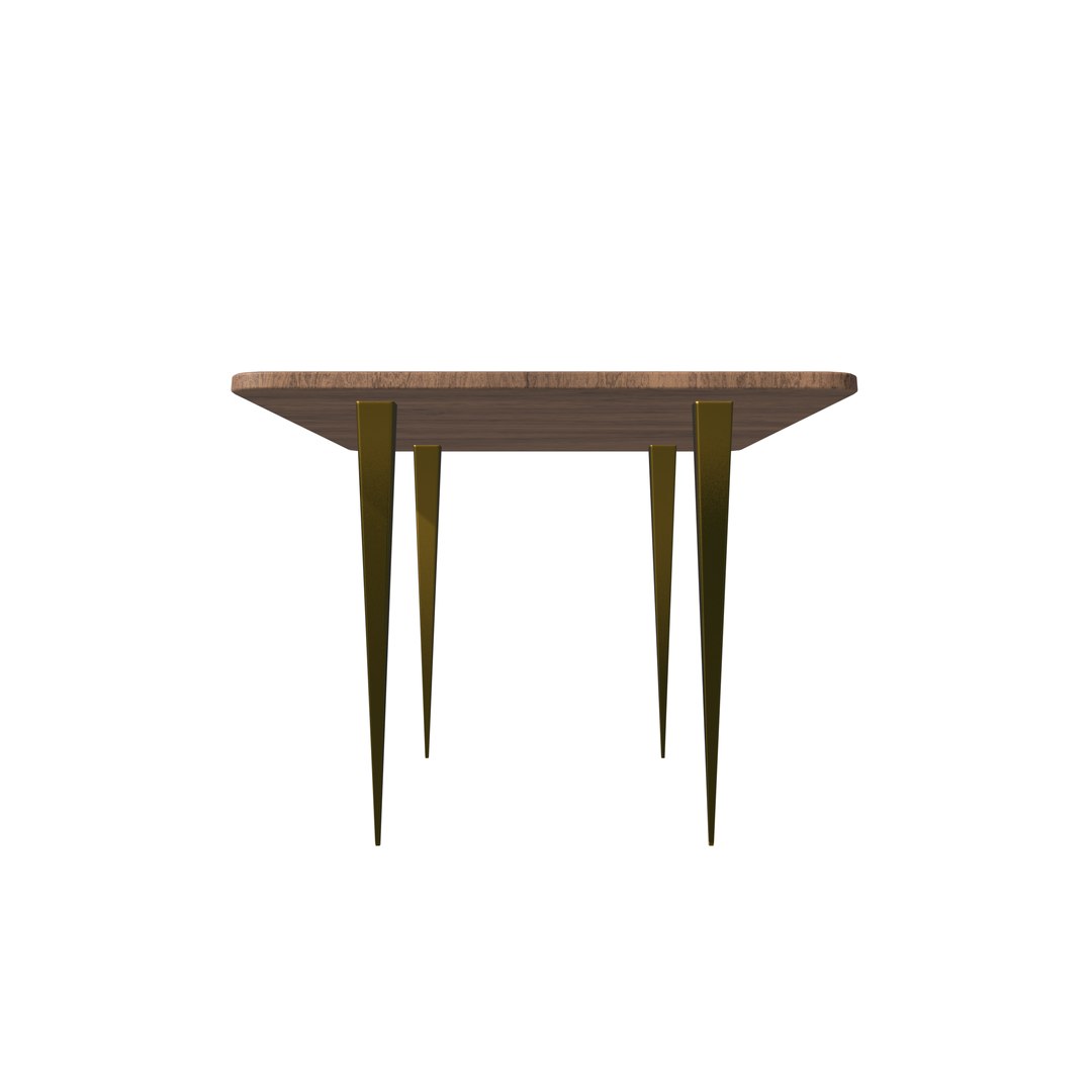 3D Mid-Century Wood Dining Table - TurboSquid 2207933