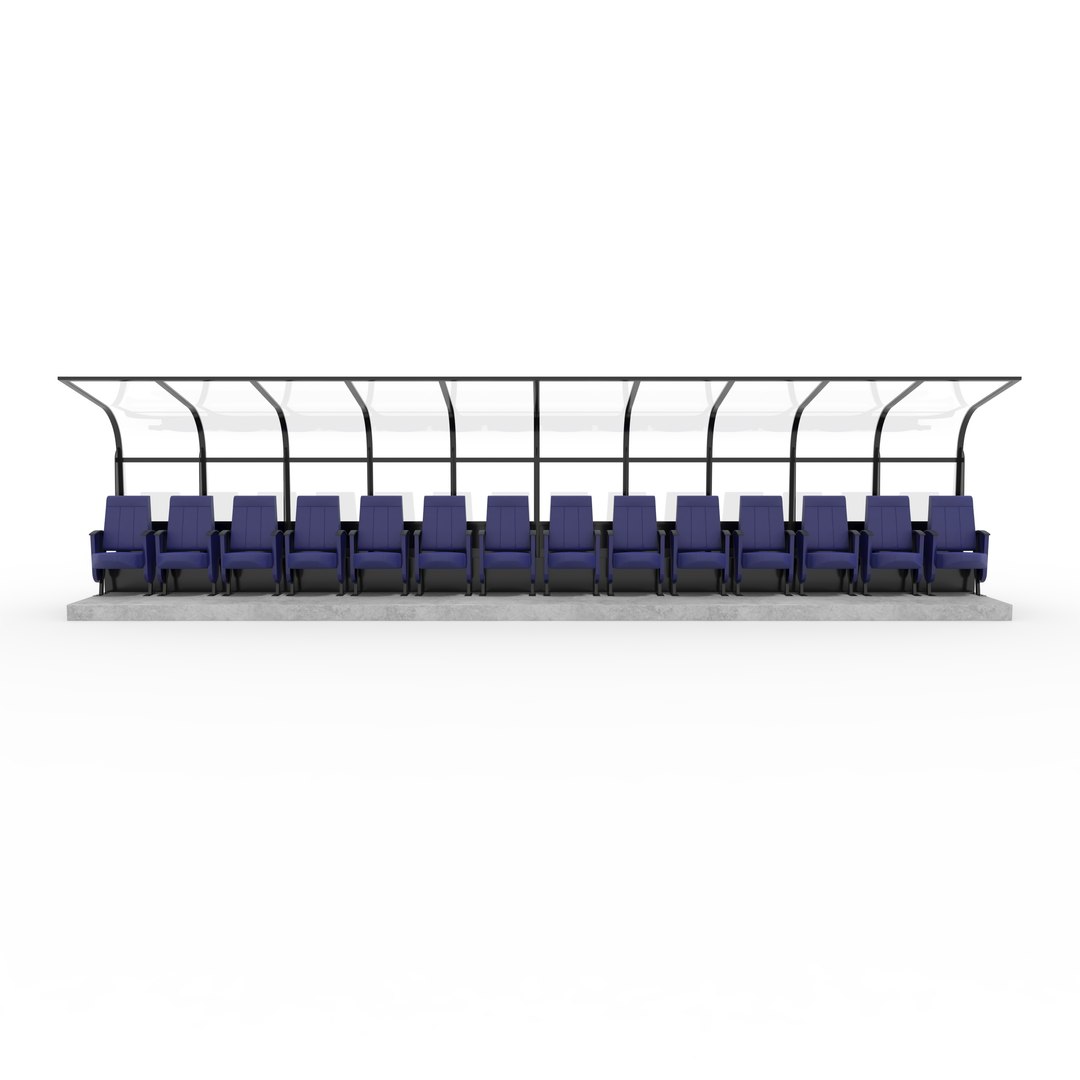 3D Soccer Bench 05 - TurboSquid 2365521
