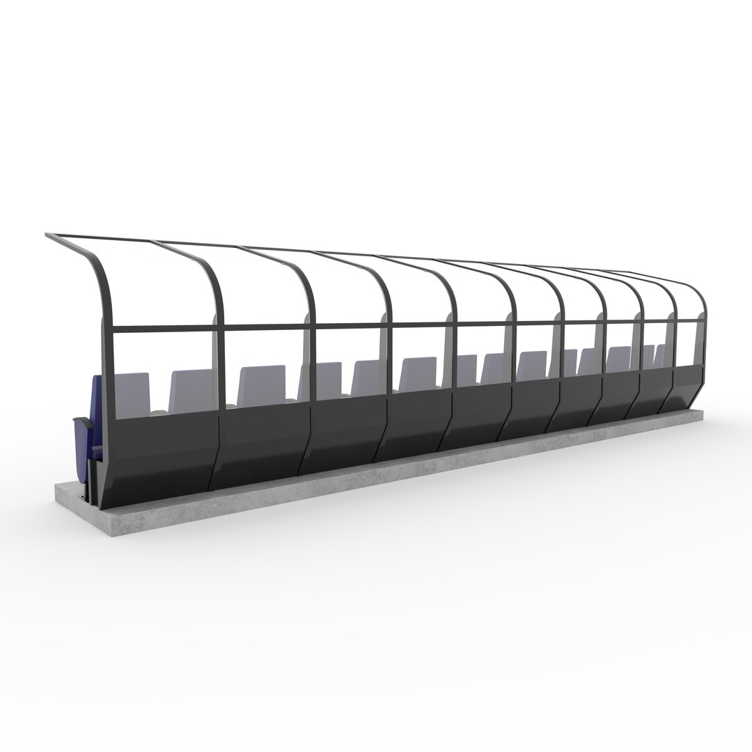 3D Soccer Bench 05 - TurboSquid 2365521