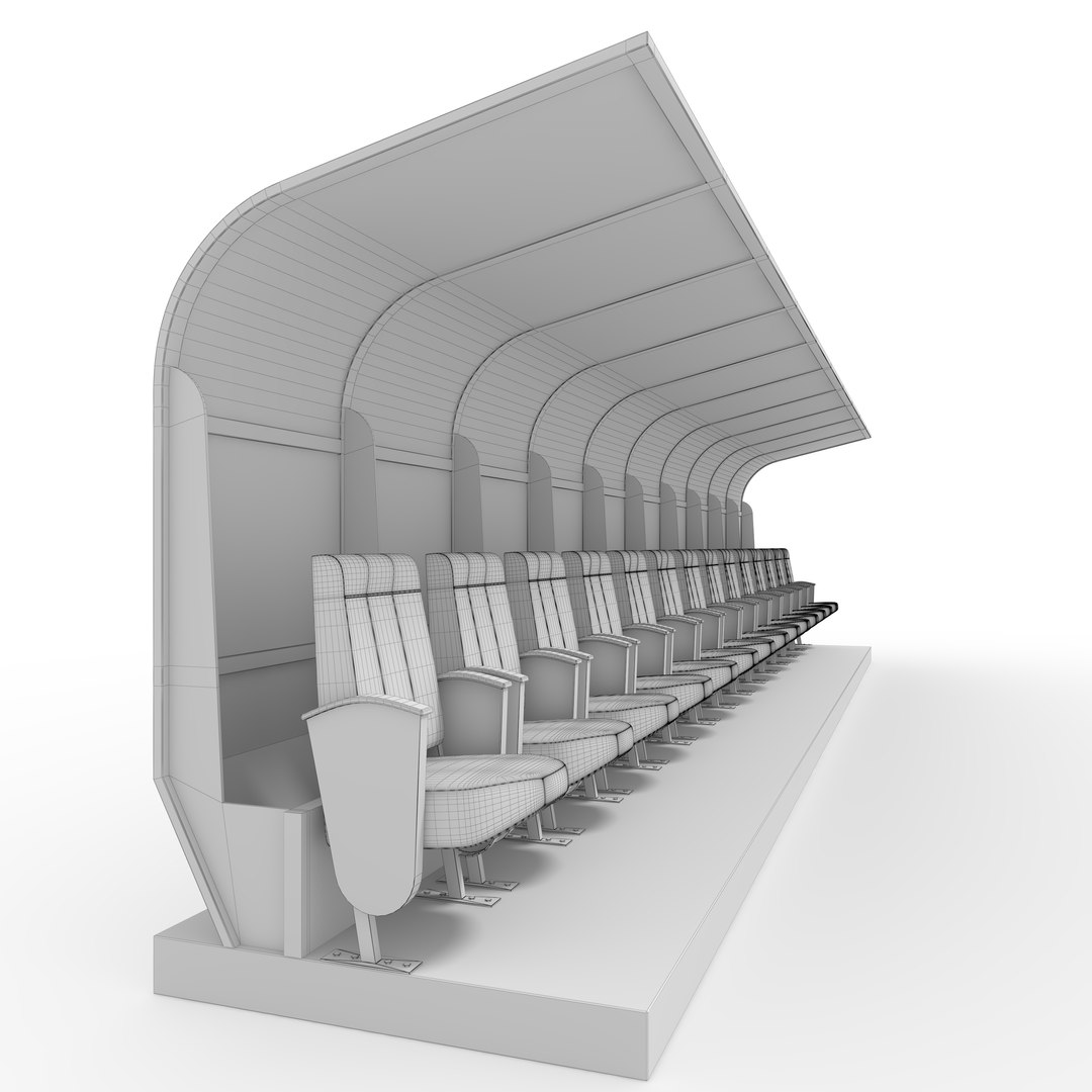3D Soccer Bench 05 - TurboSquid 2365521