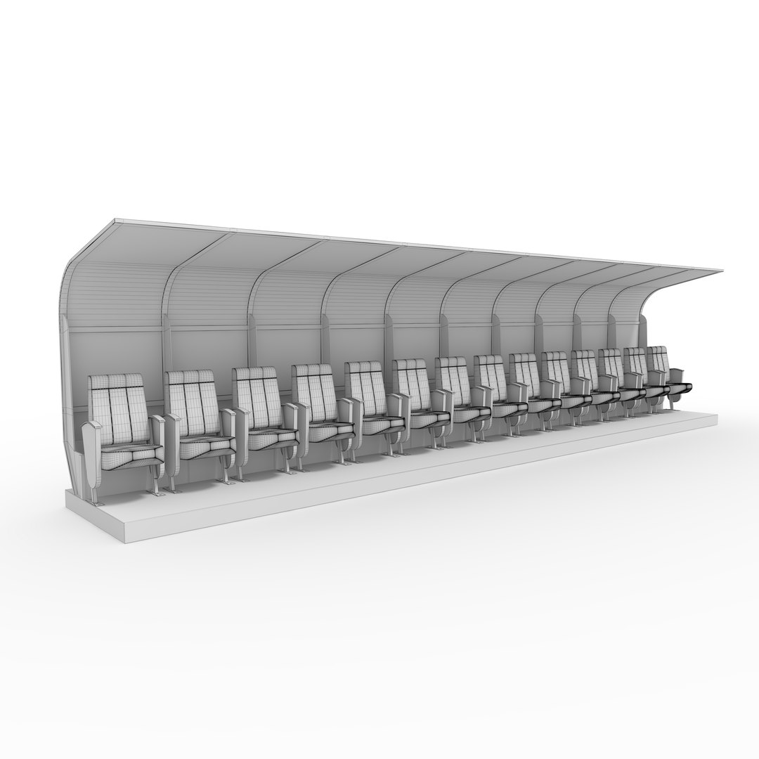 3D Soccer Bench 05 - TurboSquid 2365521