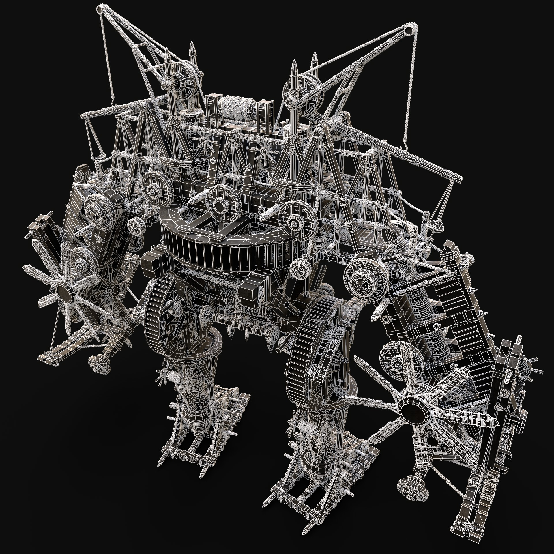 MECH GIANT ROBOT SIEGE ENGINE 기계 전쟁 건설 MECHA AAA 3D 모델 - TurboSquid 1867753