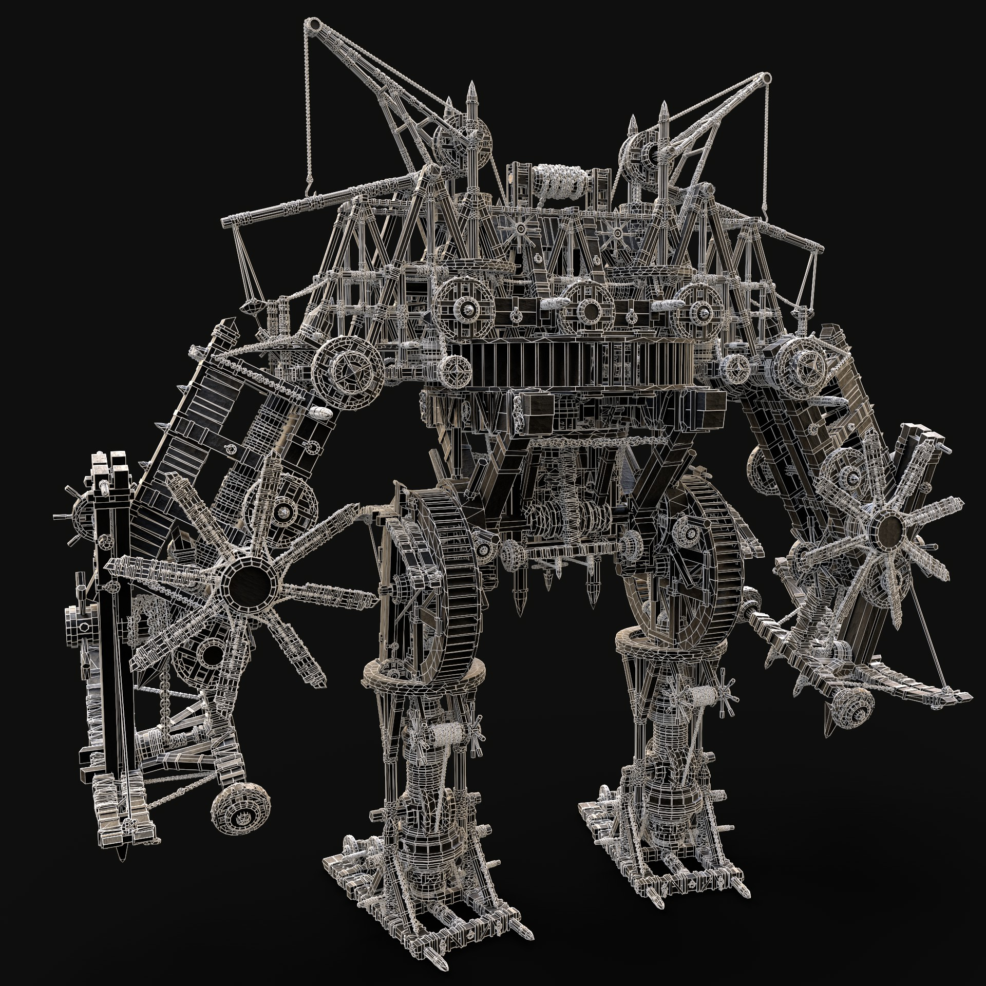 MECH GIANT ROBOT SIEGE ENGINE 기계 전쟁 건설 MECHA AAA 3D 모델 - TurboSquid 1867753