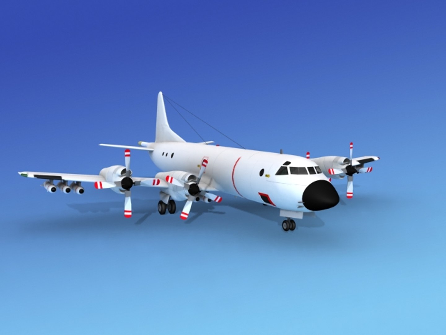3d Orion Lockheed P-3 Model