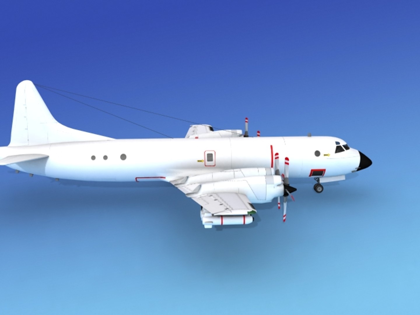 3d Orion Lockheed P-3 Model