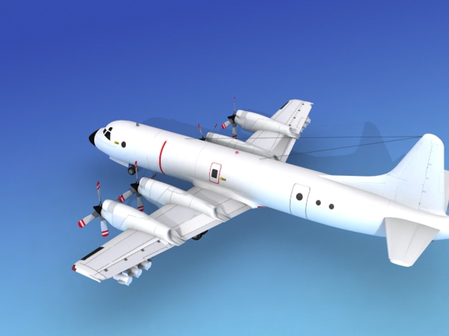 3d Orion Lockheed P-3 Model