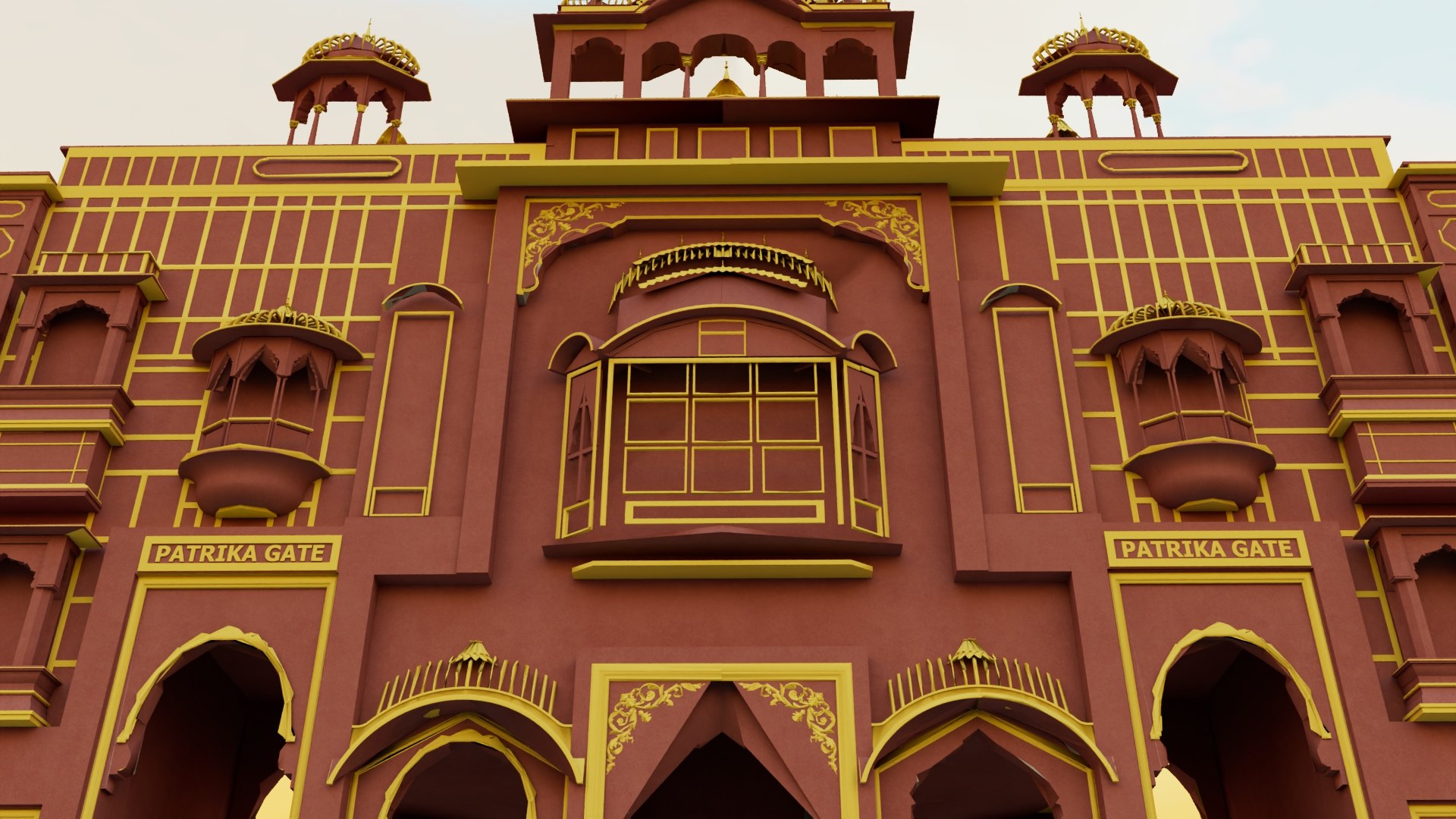 Patrika Gate Jaipur 3D Model Indian Monument 3D Model - TurboSquid 2462474