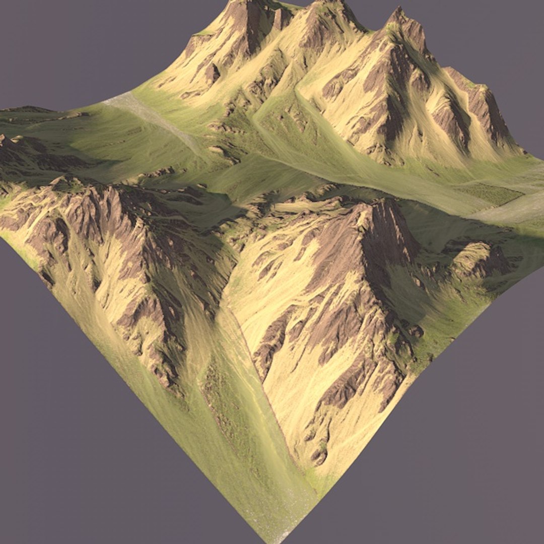 3dsmax mountain maps terrain