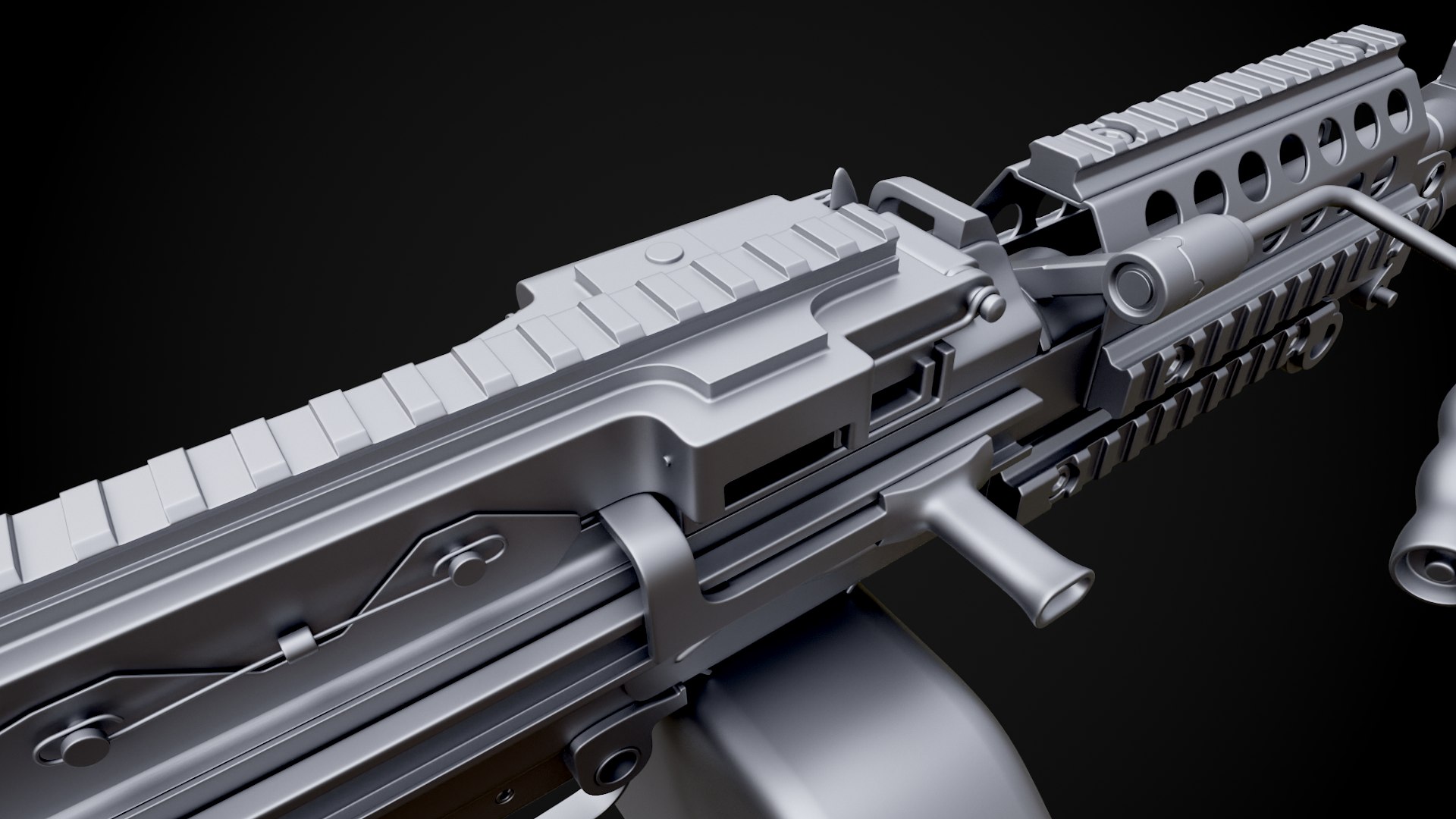 Machine Gun Custom Model - TurboSquid 1679143