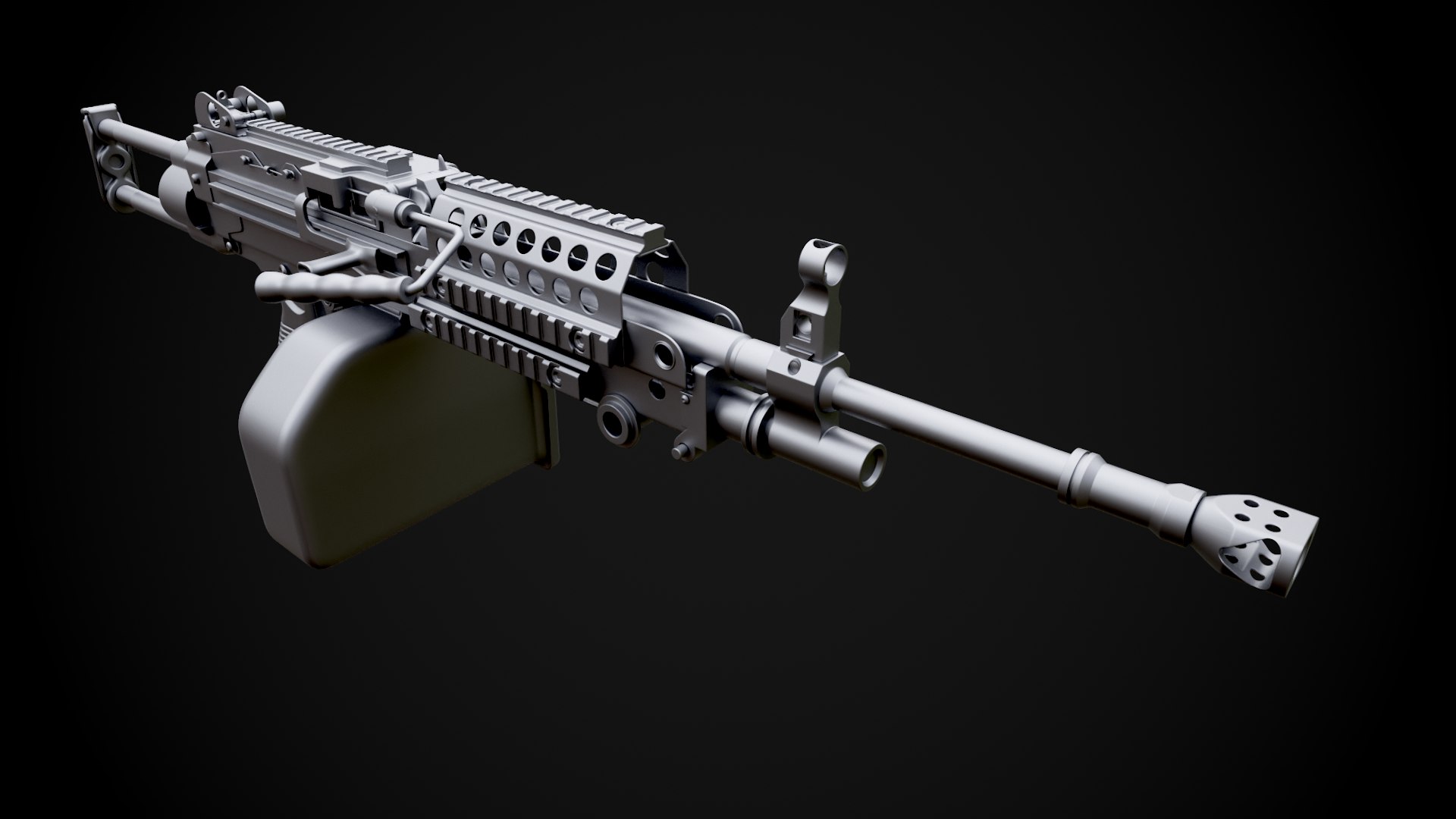 Machine Gun Custom Model - TurboSquid 1679143