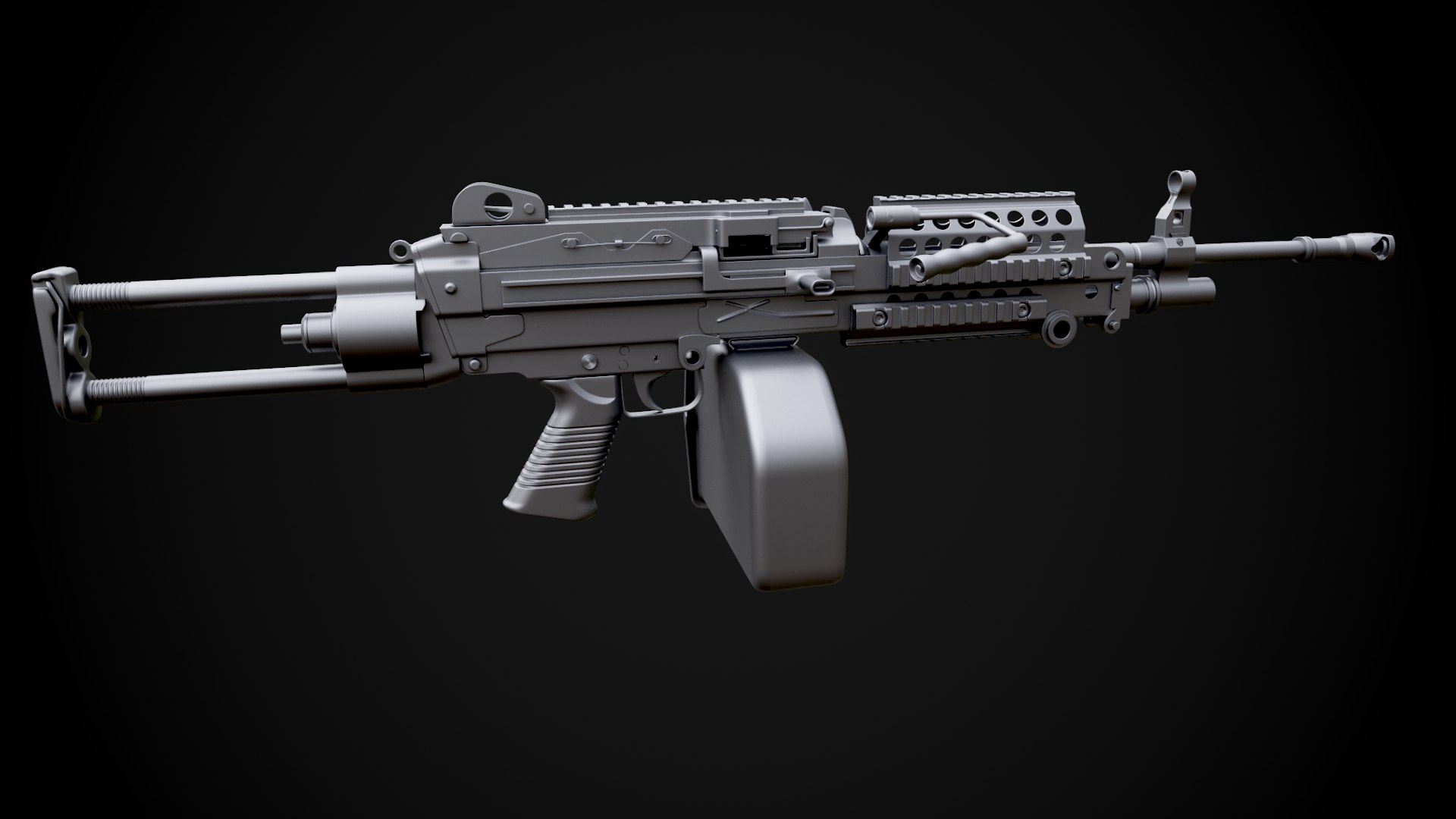 Machine Gun Custom Model - TurboSquid 1679143