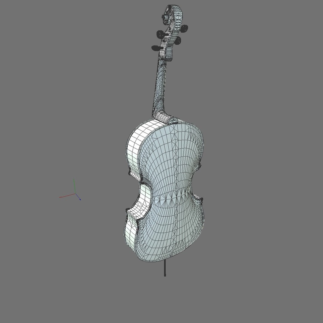 3d Glossy Cello Musical Instrument