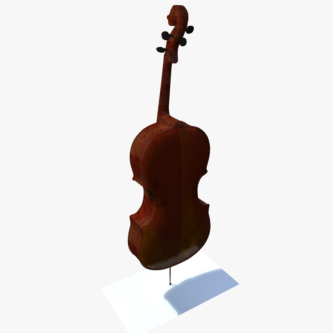 3d Glossy Cello Musical Instrument