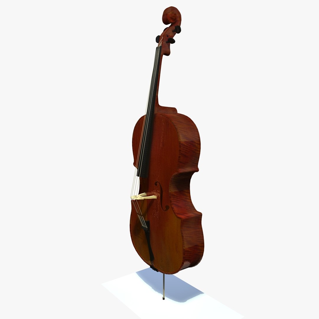 3d Glossy Cello Musical Instrument