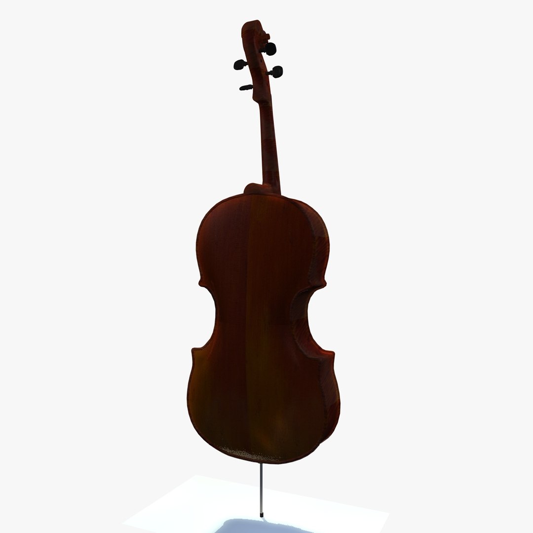 3d Glossy Cello Musical Instrument