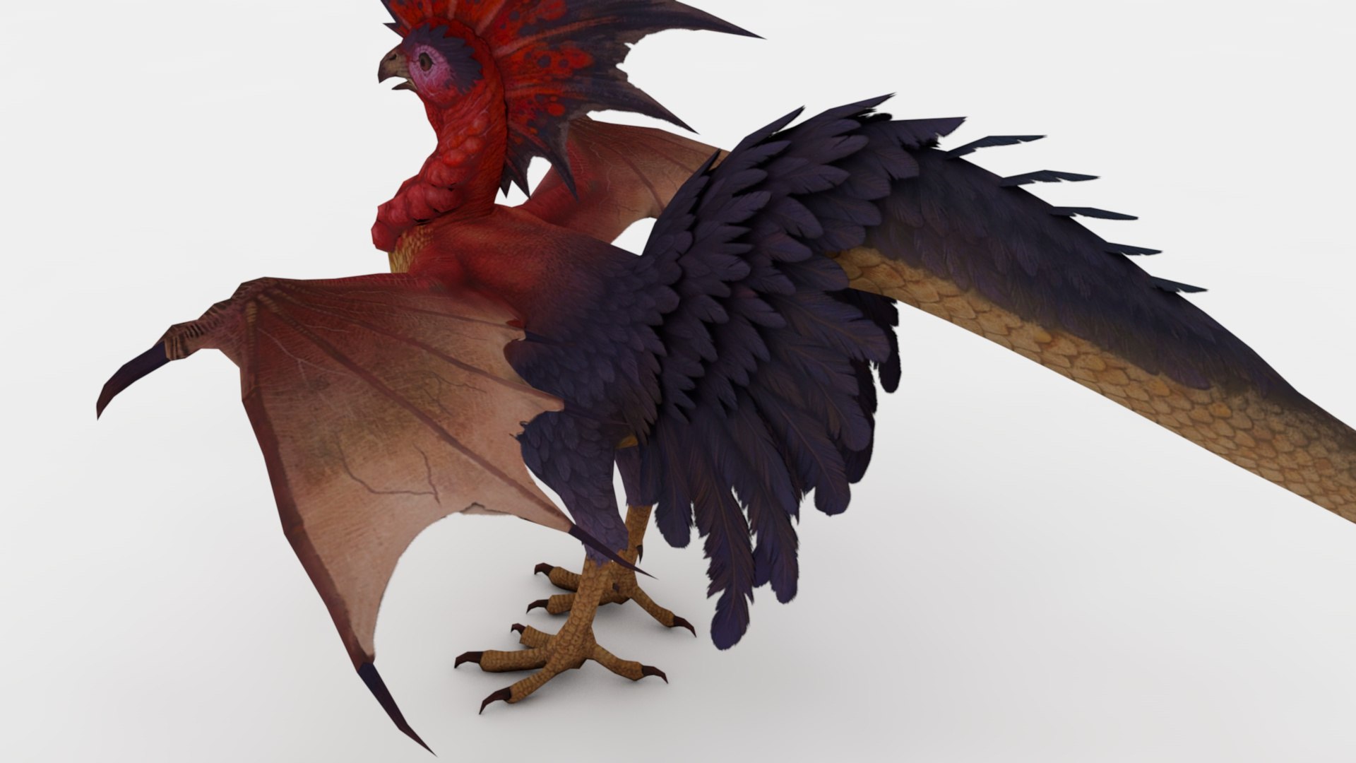 3D 2in1 Cockatrice Rigged And Animated - TurboSquid 2348414