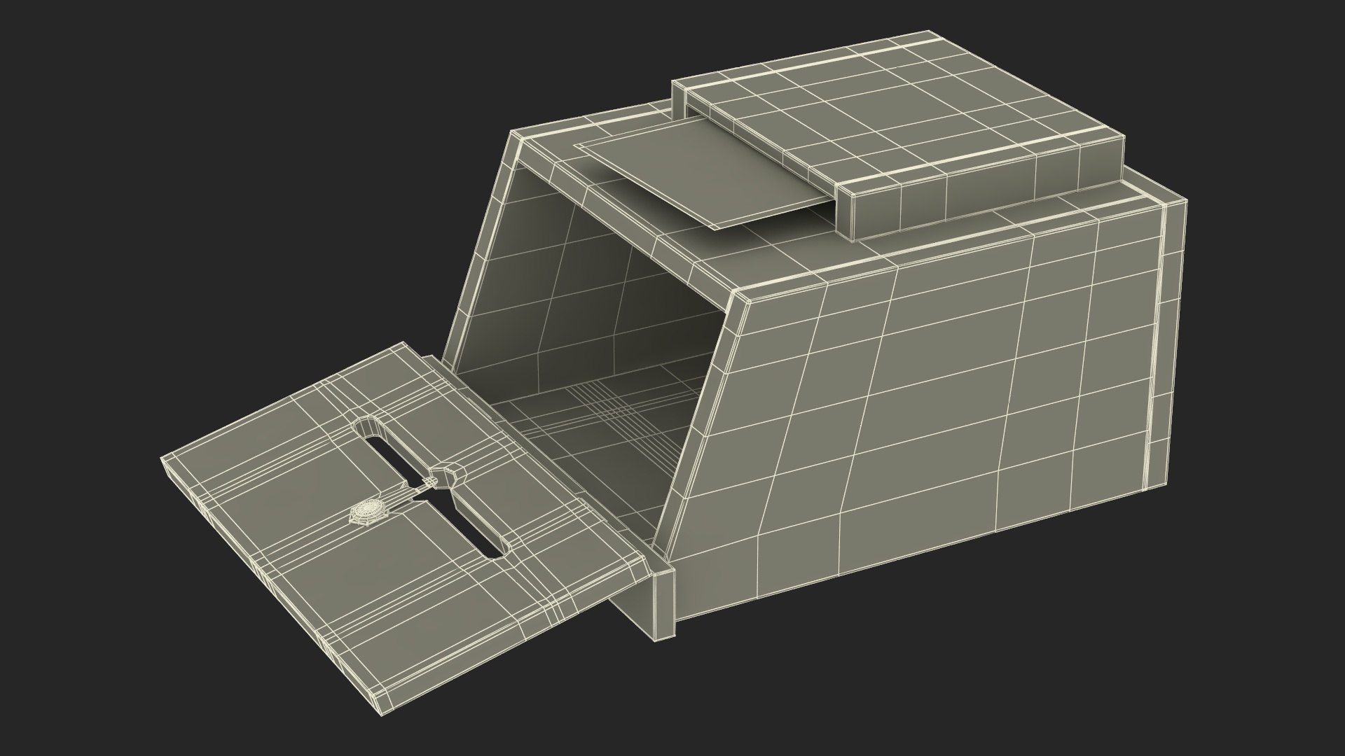 3D Red Wood Locking Suggestion Box With Card Model - TurboSquid 2209234