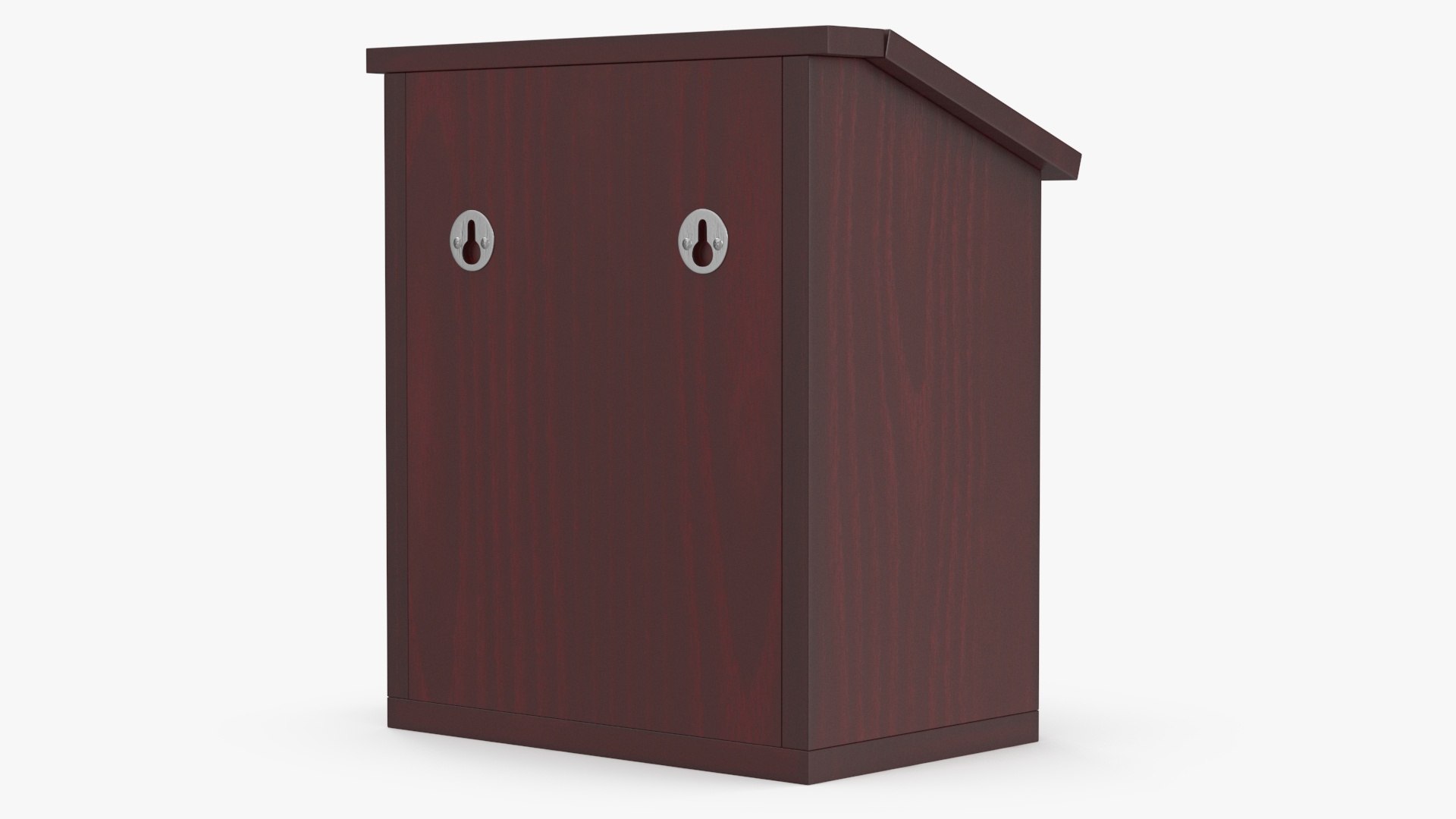 3D Red Wood Locking Suggestion Box With Card Model - TurboSquid 2209234