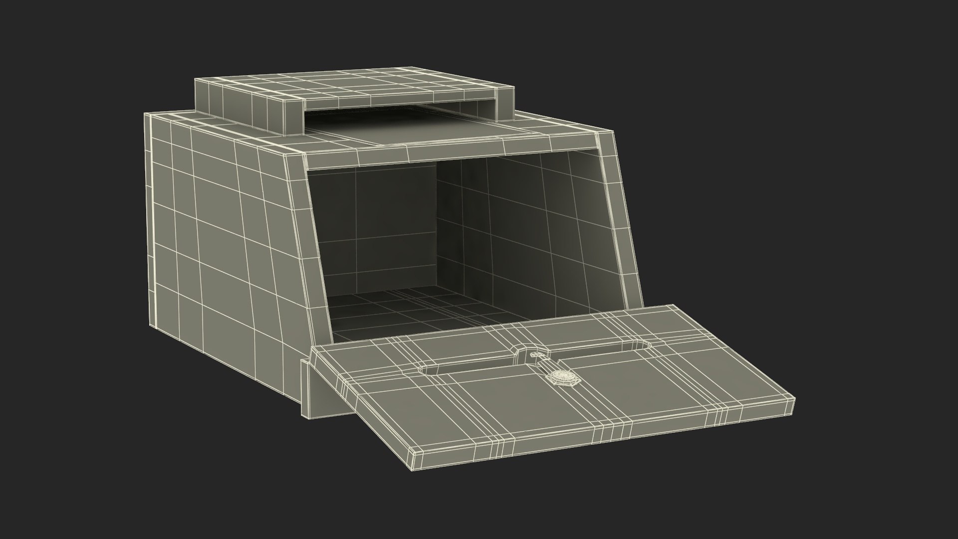 3D Red Wood Locking Suggestion Box With Card Model - TurboSquid 2209234