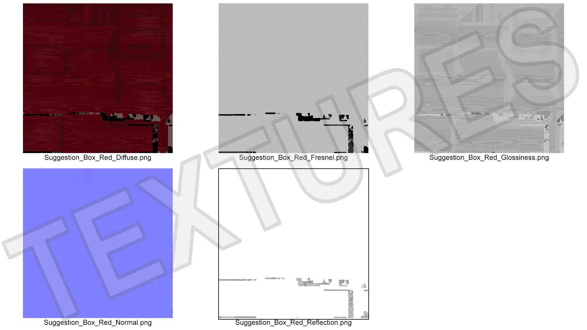 3D Red Wood Locking Suggestion Box With Card Model - TurboSquid 2209234