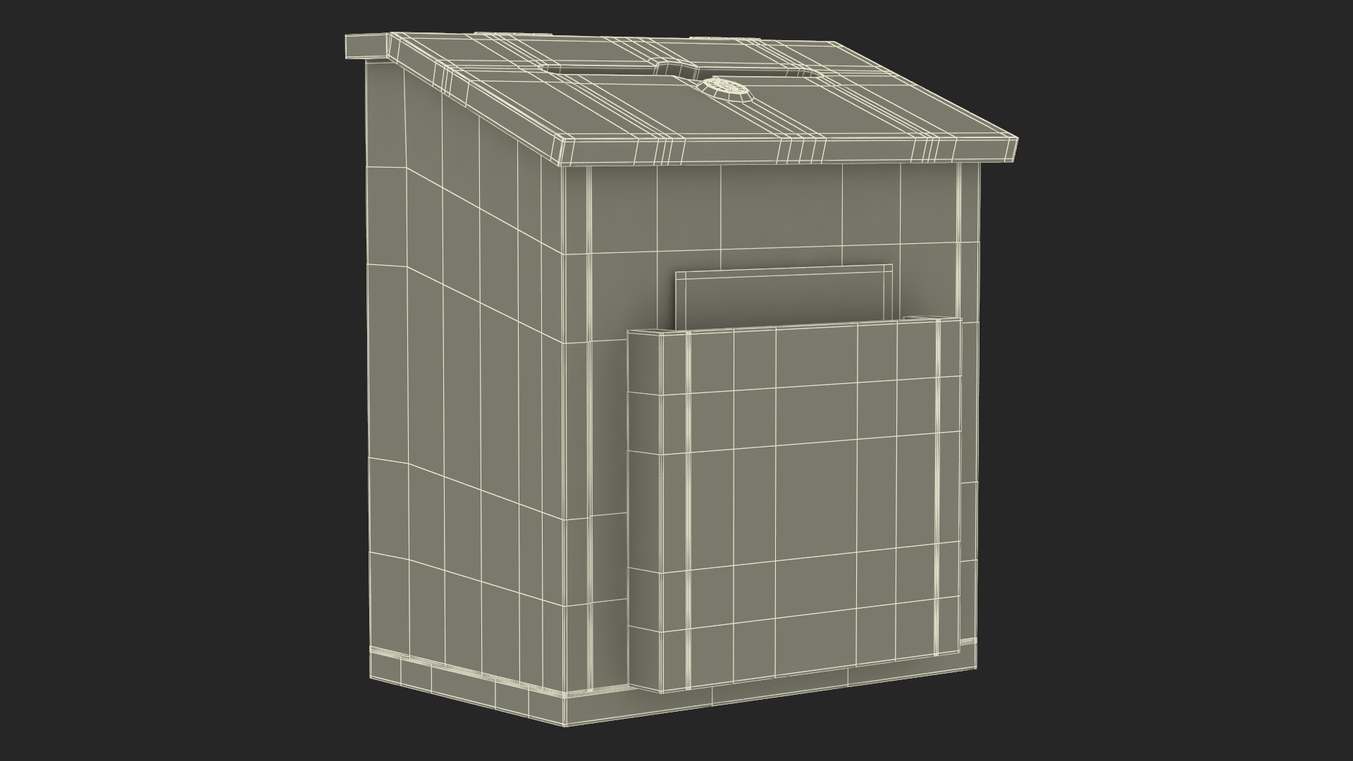 3D Red Wood Locking Suggestion Box With Card Model - TurboSquid 2209234