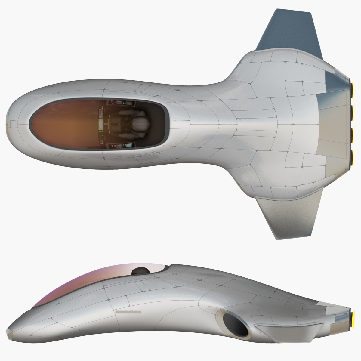 3d tomahawk hover vehicle car model