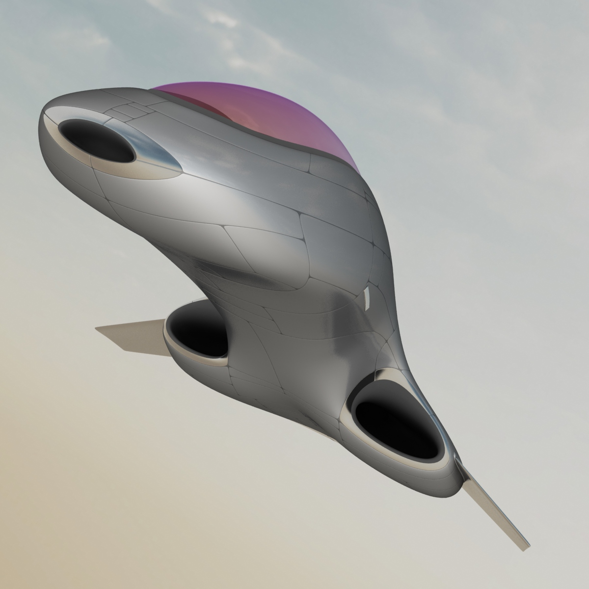 3d tomahawk hover vehicle car model