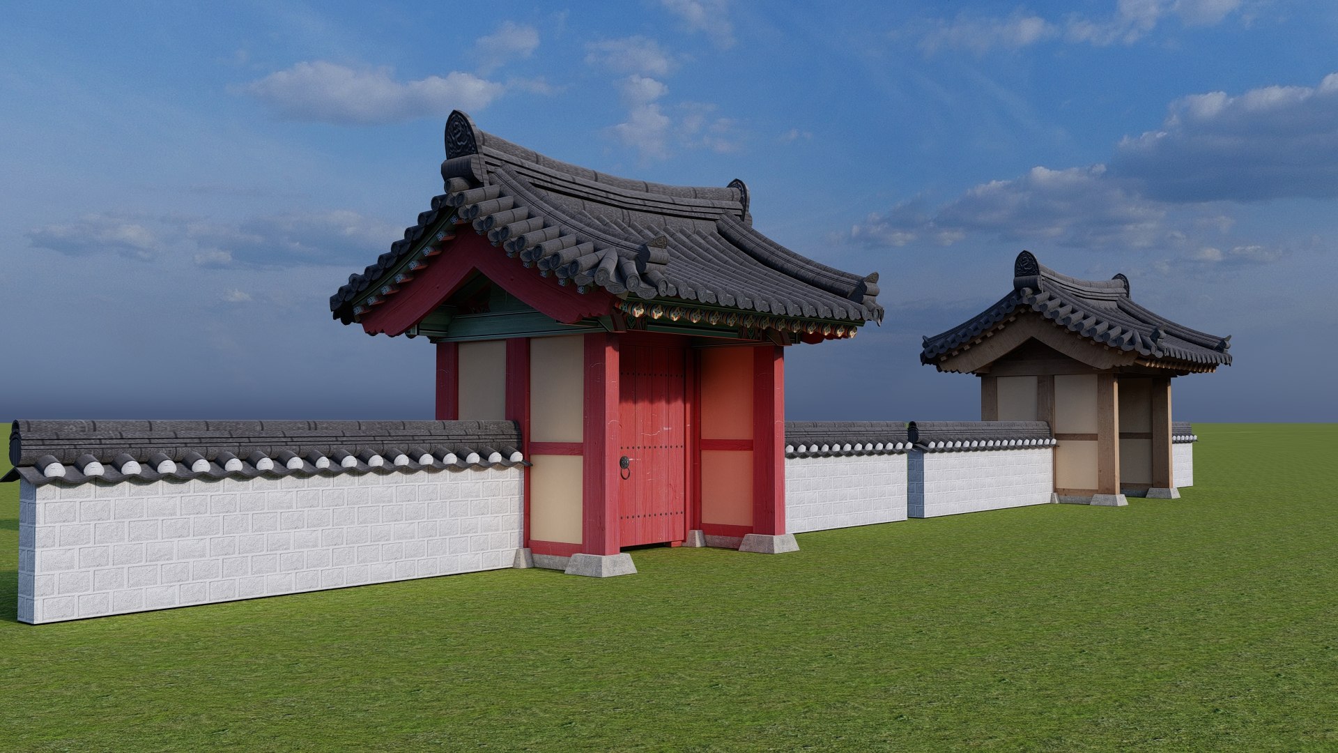Korea House Gate Sajumun 3D - TurboSquid 2019945