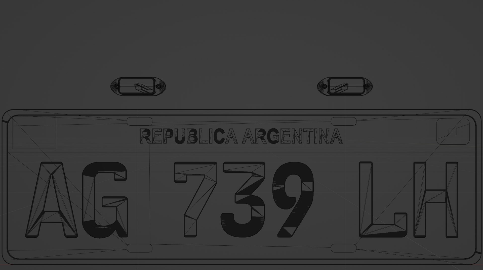 3D Argentine License Plate - TurboSquid 1948785