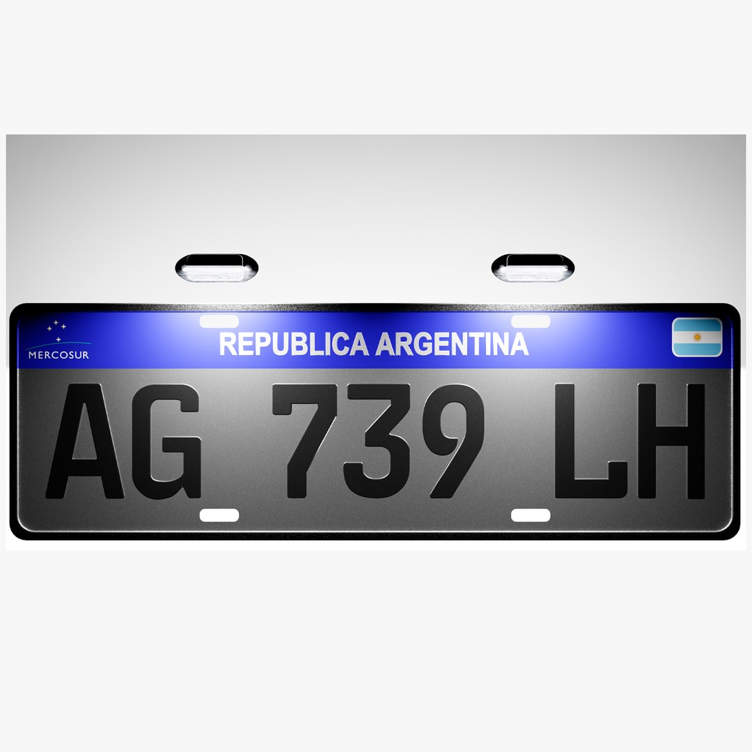3D Argentine License Plate - TurboSquid 1948785