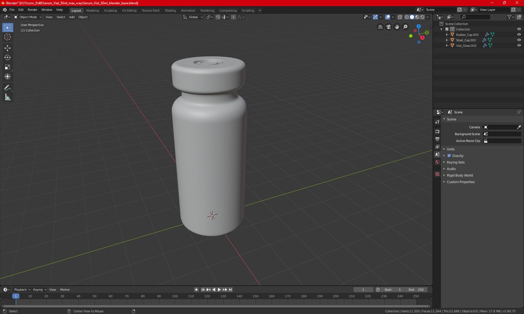 3D Serum Vial 30ml Model - TurboSquid 2267769