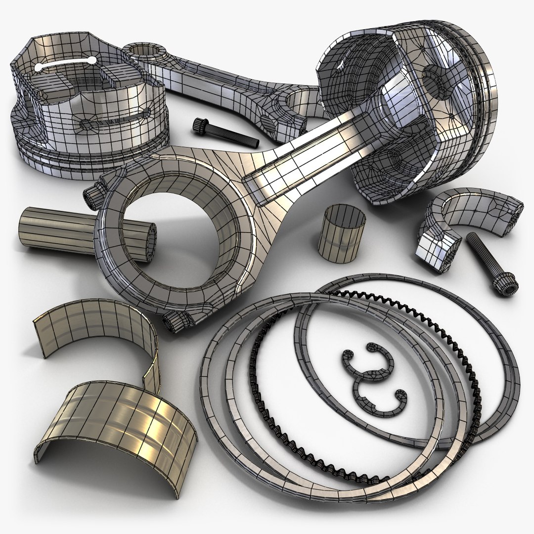 3d Model Of Piston Assembly