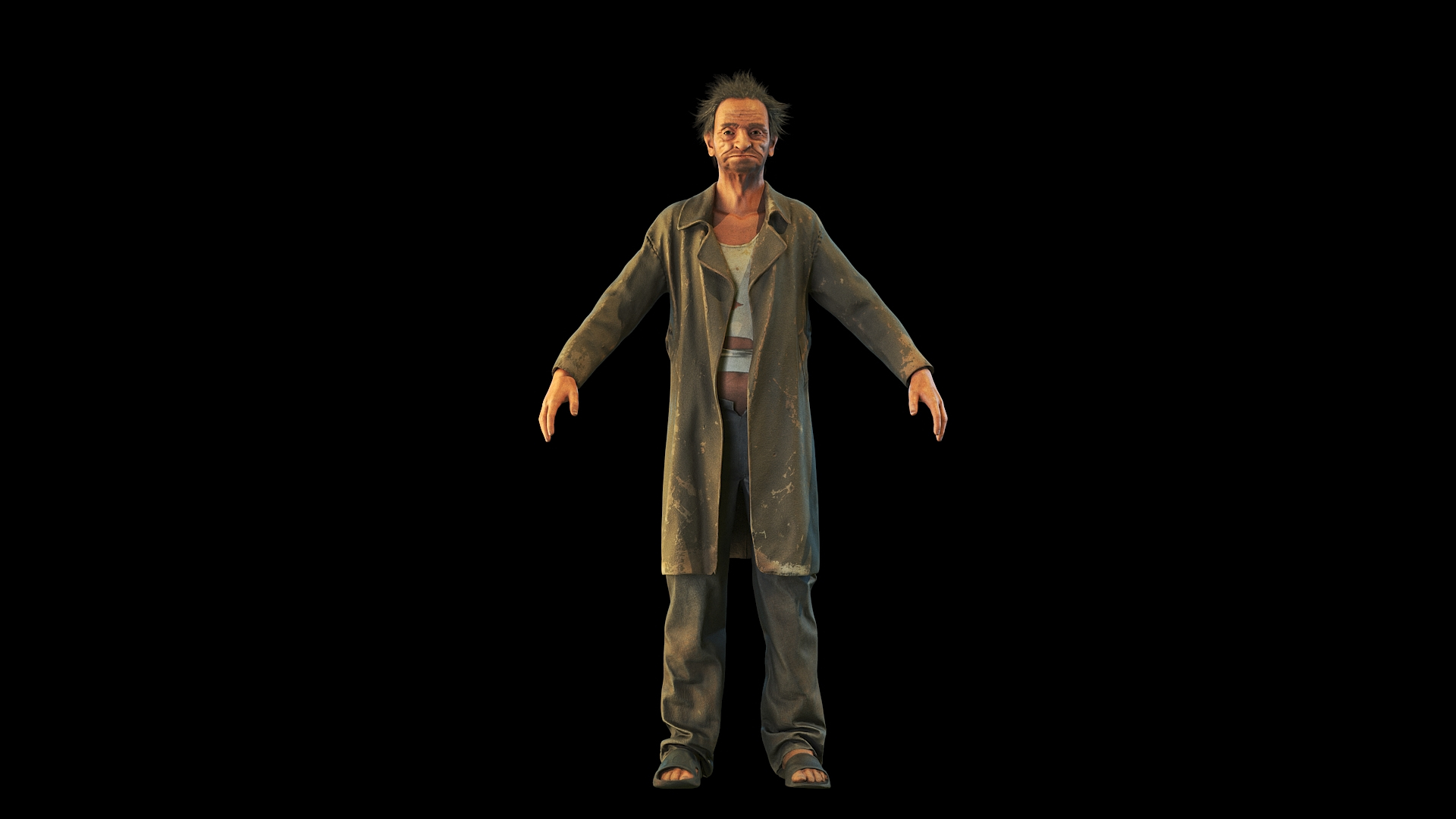 Crazy Old Man 3D - TurboSquid 2258478