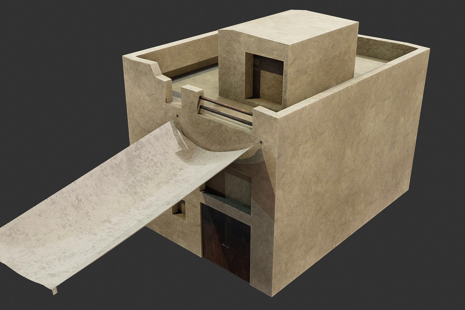 3 Lowpoly Arabian Middle East Building Model - TurboSquid 2068375