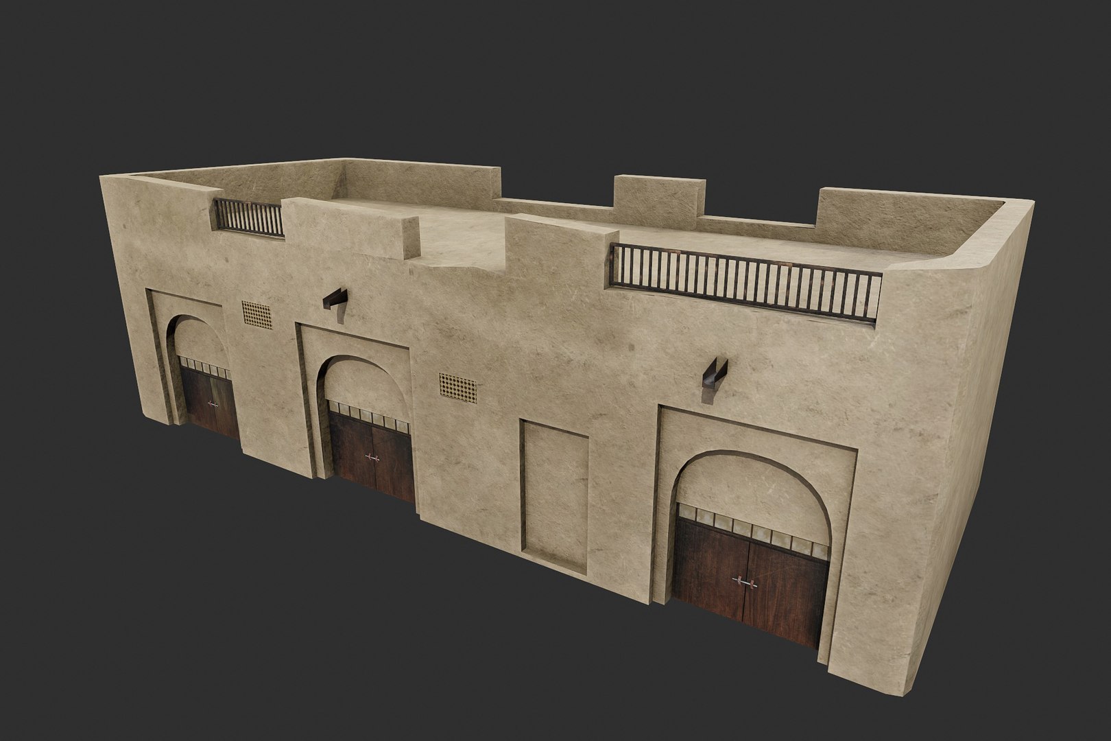 3 Lowpoly Arabian Middle East Building Model - TurboSquid 2068375