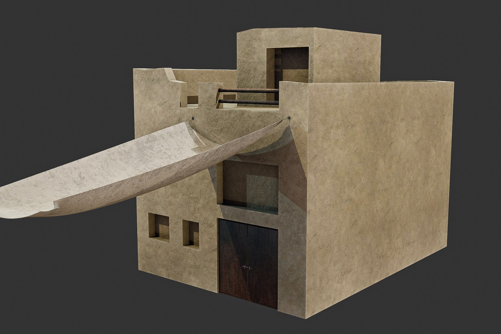 3 Lowpoly Arabian Middle East Building Model - TurboSquid 2068375