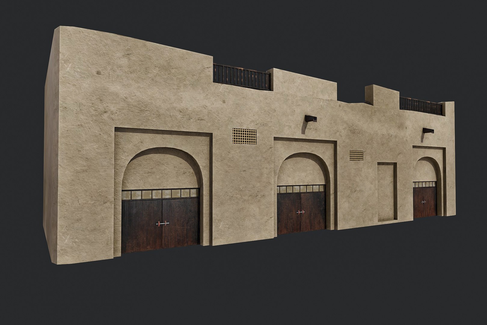 3 Lowpoly Arabian Middle East Building Model - TurboSquid 2068375