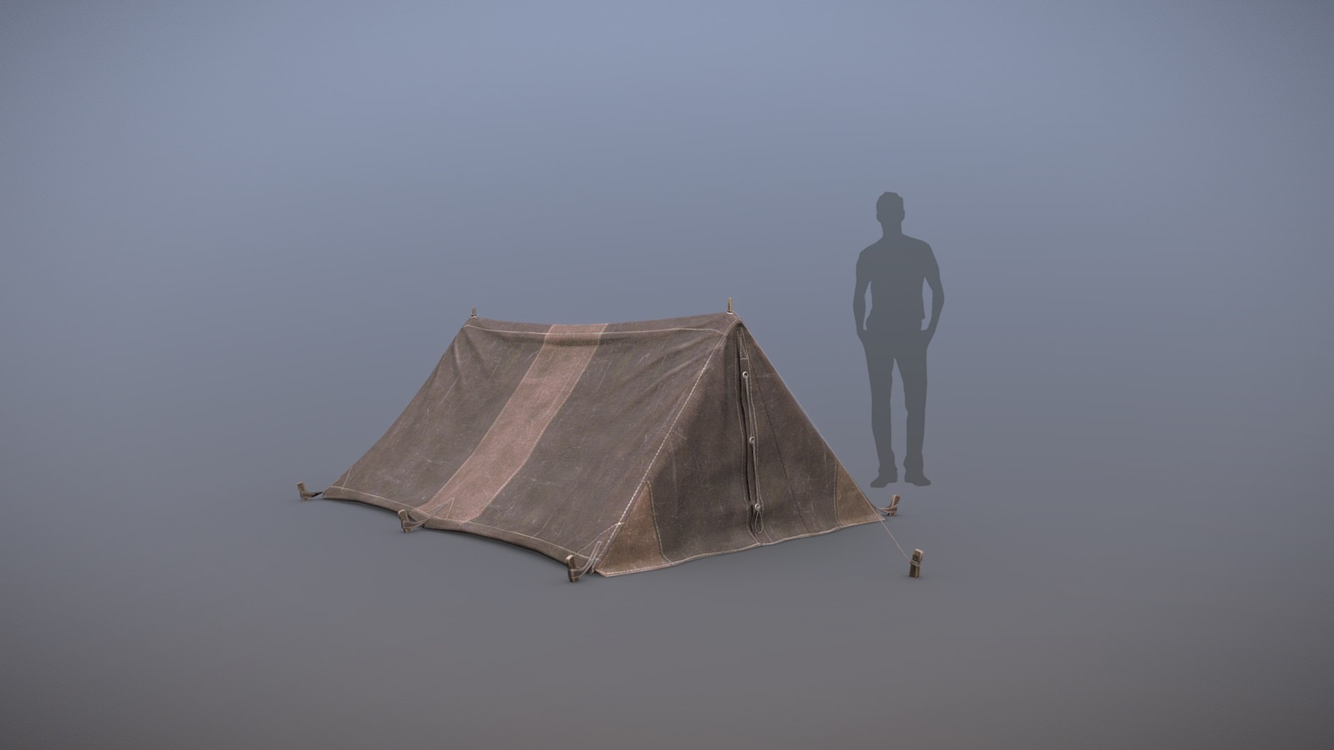 Military Tent WWII TwoSleeping Close Vr3 3D Model - TurboSquid 2075117