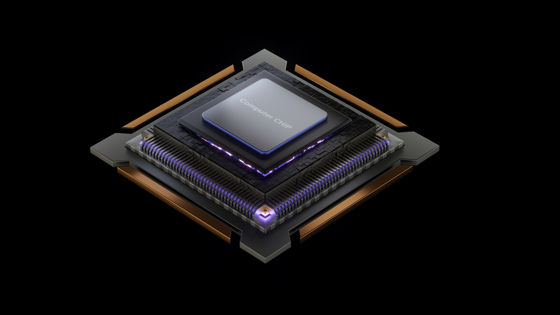 Product CPU Technology Chip 3D Model - TurboSquid 2121438