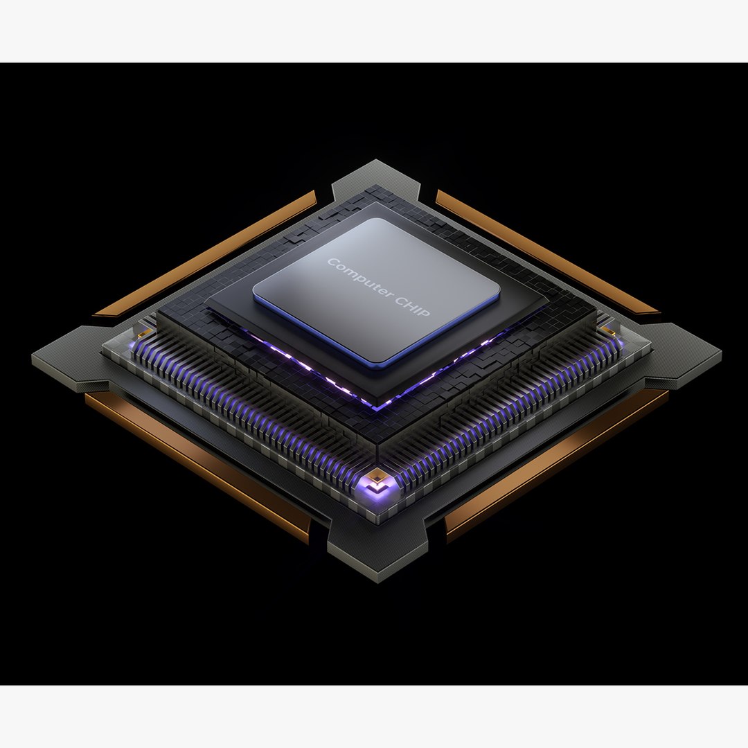 Product CPU Technology Chip 3D Model - TurboSquid 2121438