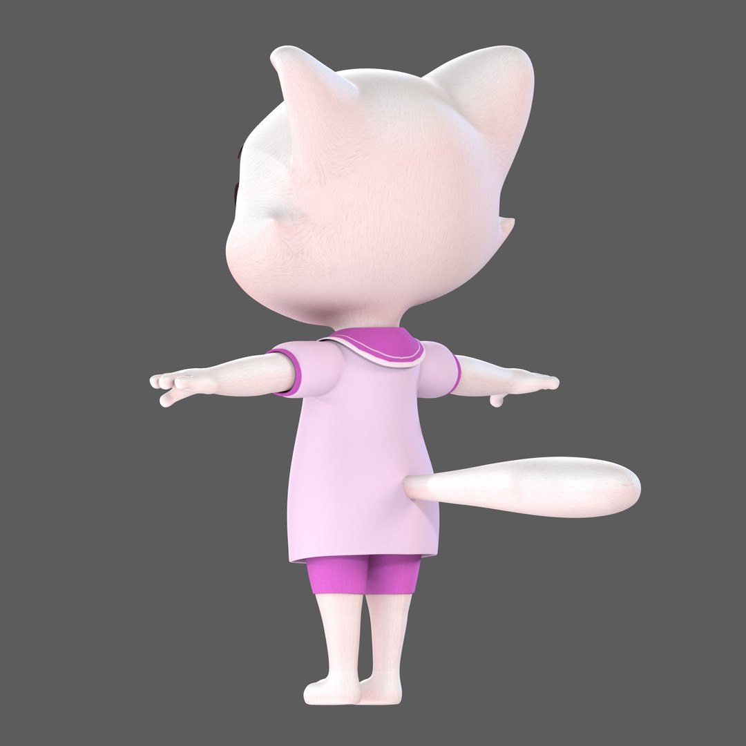 Cartoon Cat Model - TurboSquid 2309605