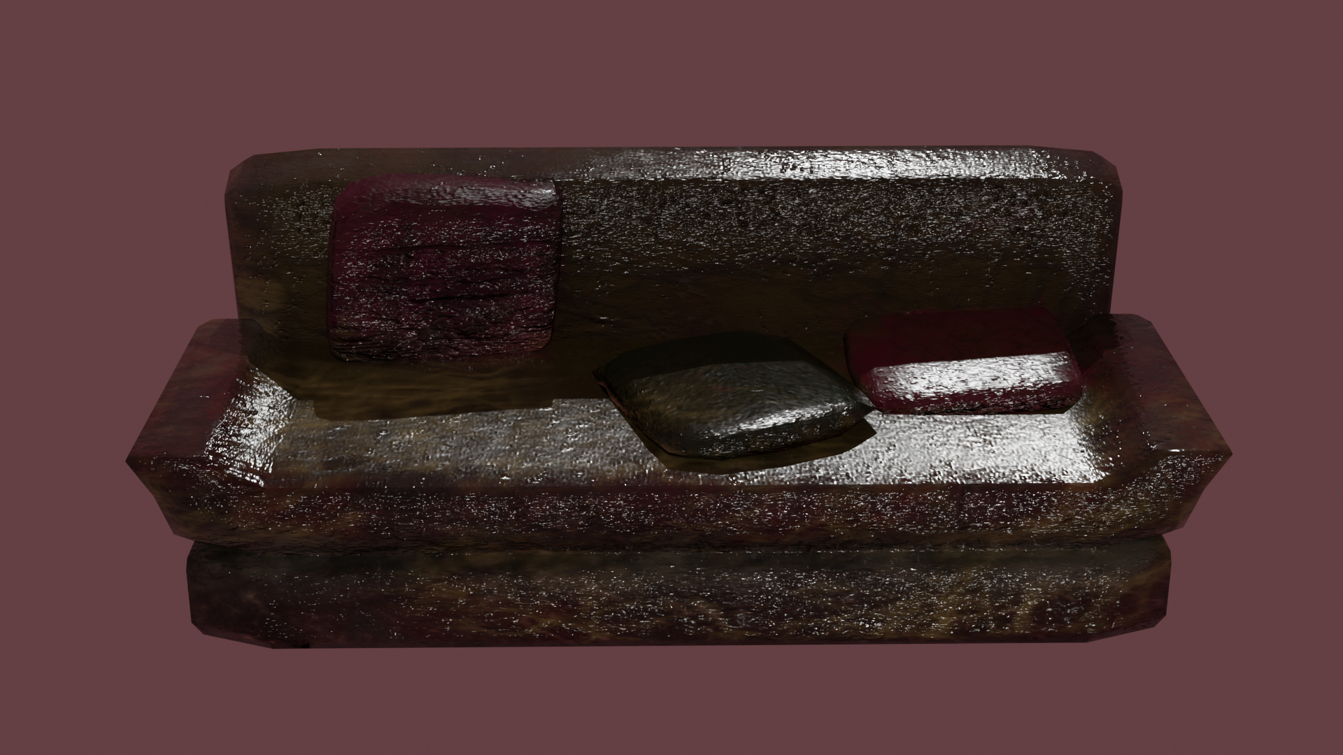 Bloodstained Couch Made Of Human Pig Cow Blood Snake Leather 3D Model ...